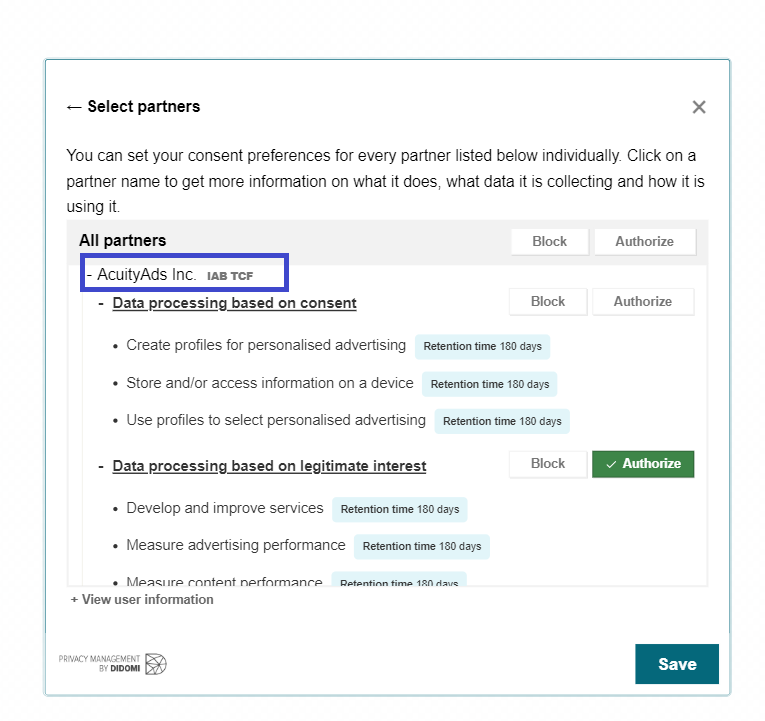 Summary of Purposes/Features: IAB TCF v2.2 (Current Version)
