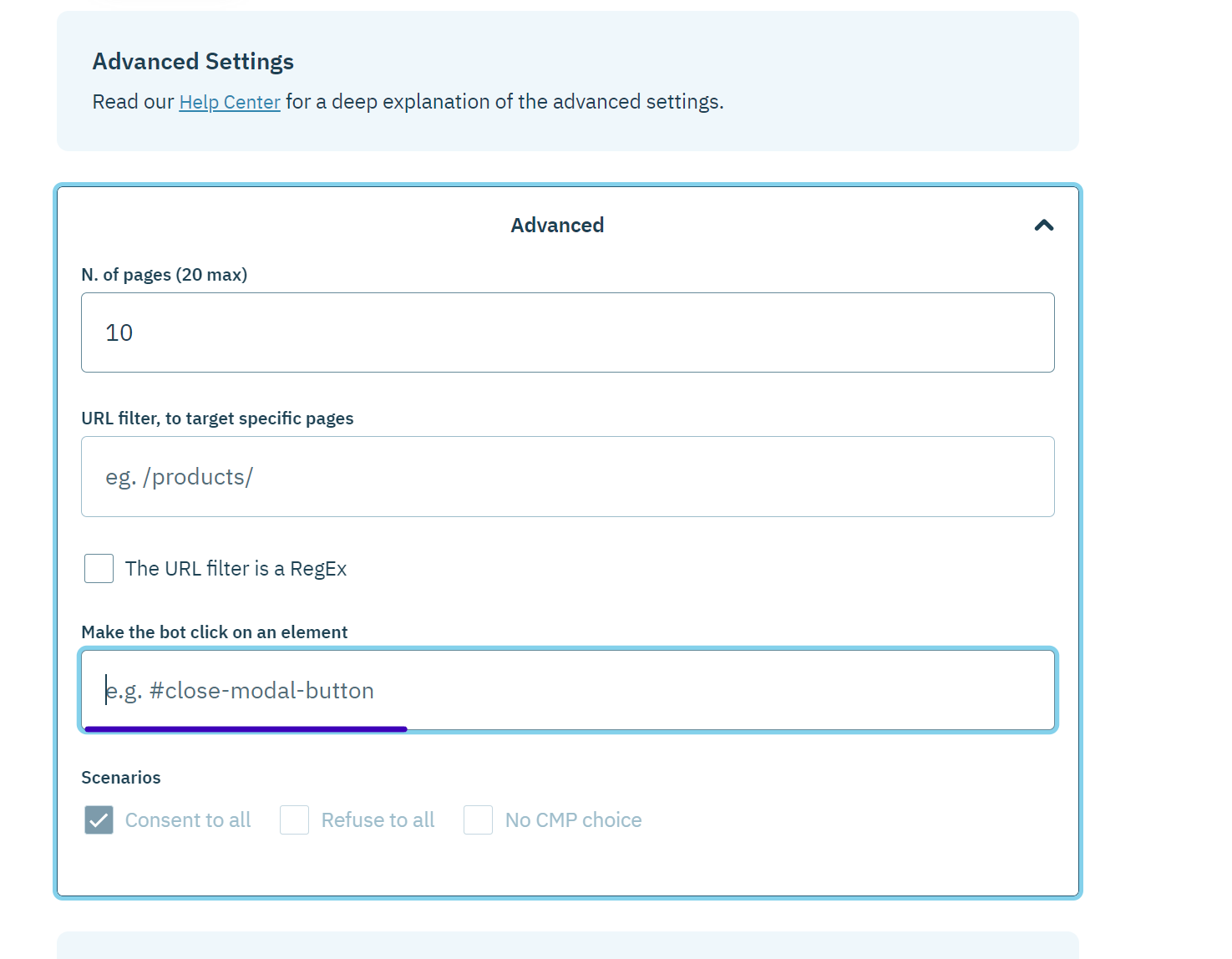 How to find the CSS selector for your compliance report