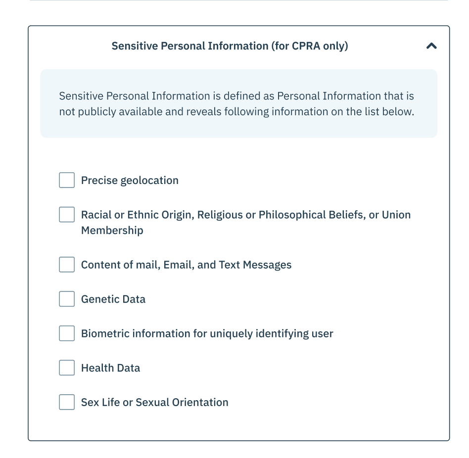 How to configure a notice for CPRA compliance?