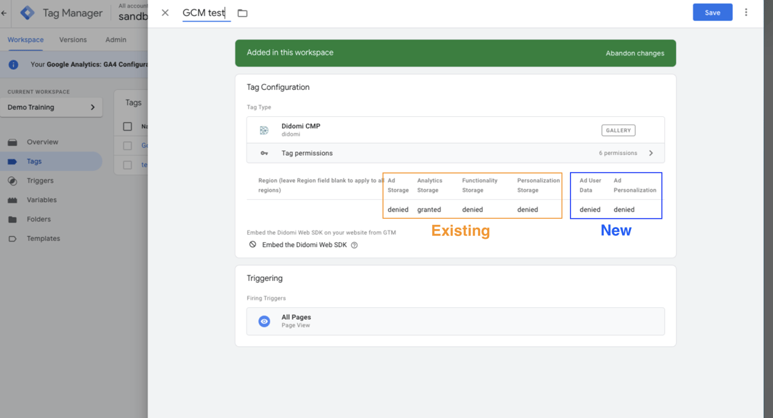 Configure Google Consent Mode with Didomi