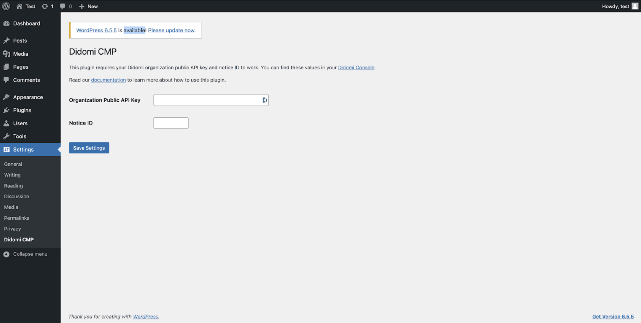 Set up Didomi CMP on WordPress