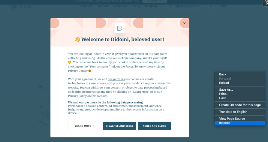 How to find the CSS selector for your compliance report