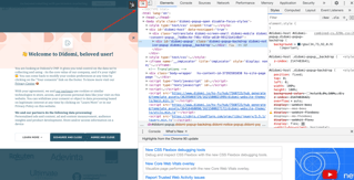 How to find the CSS selector for your compliance report